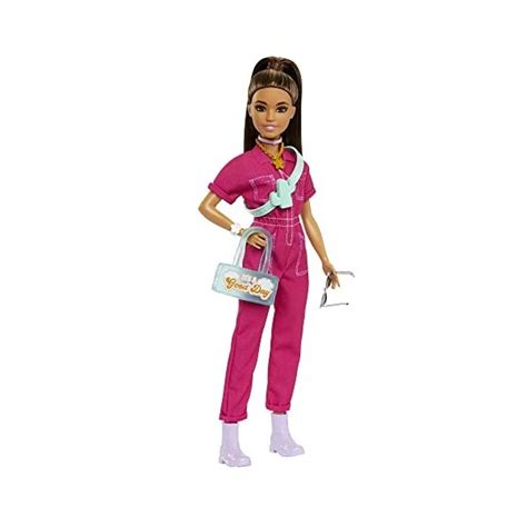Barbie Poupée Mannequin avec avec Combinaison Rose Tendance Access