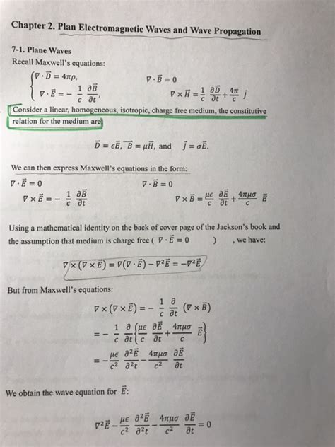 Solved Chapter 2 Plan Electromagnetic Waves And Wave