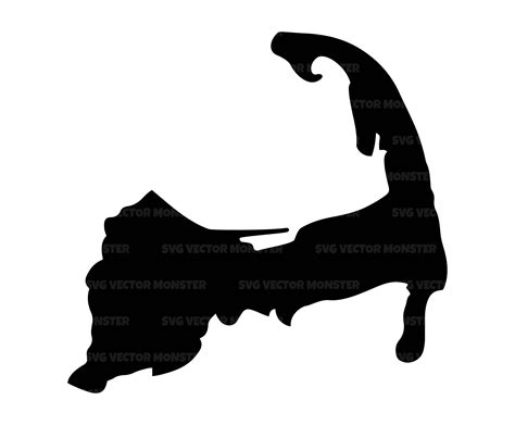 Carte De Cape Cod Svg Massachusetts Svg Carte De LÉtat De Lamérique