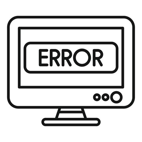 Computer Monitor Showing Error Message Icon 48290959 Vector Art At Vecteezy
