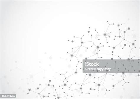 분자 구조 추상 기술 배경입니다 의료 디자인입니다 벡터 일러스트 레이 션 흰색 배경에 대한 스톡 벡터 아트 및 기타 이미지
