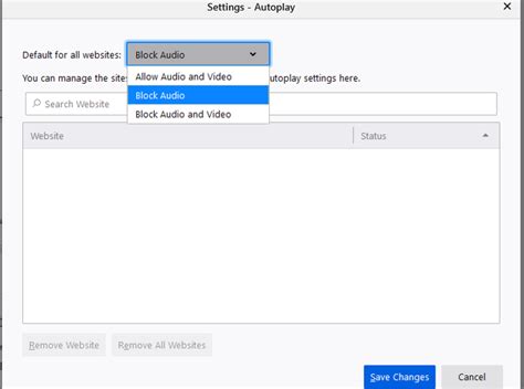 how to block or allow autoplay in firefox