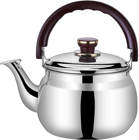 Tetera De Acero Inoxidable Con Silbato Grueso Para Té Café Tetera De Leche Adecuada Para Cocina