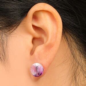 Acetate Round Earring Stud Round Earring Post And Stud Earring Findings