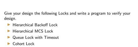 [solved] give code for only hierarchical mcs lock in ja
