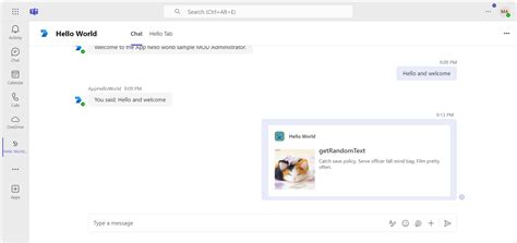 microsoft teams hello world sample app code samples microsoft learn