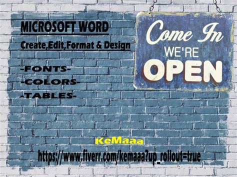 Create Edit Format And Design Microsoft Word Documents By Kemaaa Fiverr