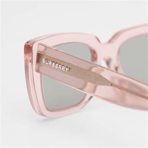 Bio Acetate Rectangular Frame Sunglasses In Light Pink Women