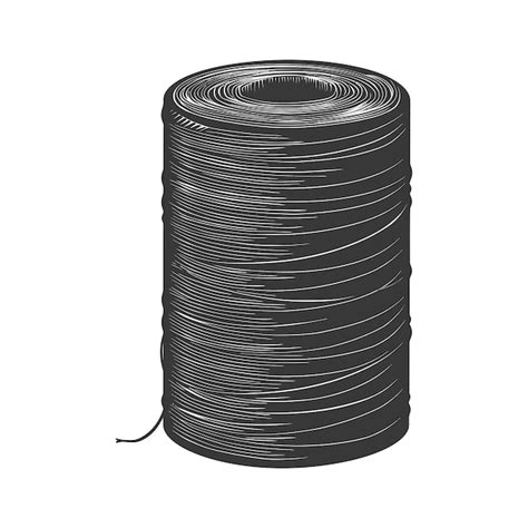Silueta Rollo De Hilo De Coser Sólo Color Negro Vector Premium