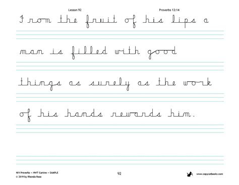 Handwriting Without Tears Cursive Printables