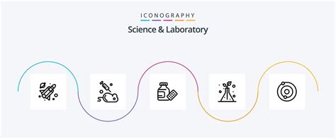 Science Line 5 Icon Pack Including Universe Medicine System Trees