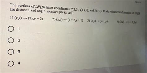 [answered] the vertices of pqr have coordinates p 2 3 q 3 8 and