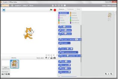 Ambiente introdutório de programação Scratch versão 2 0 em português