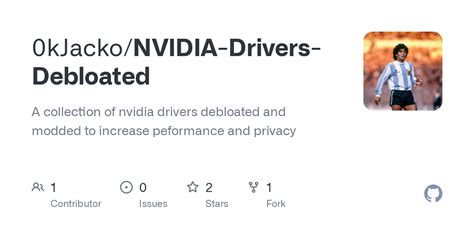 GitHub 0kJacko NVIDIA Drivers Debloated A Collection Of Nvidia Drivers Debloated And Modded