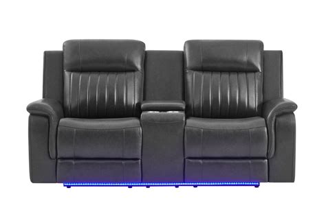 U8879 Power Console Reclining Loveseat With Led Global Surround Sys
