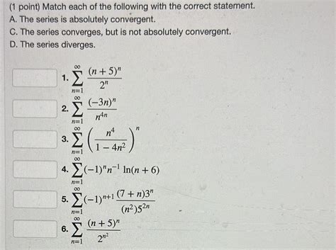 Solved 1 Point Match Each Of The Following With The Chegg Com