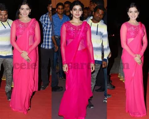 Samantha In Pink Latest Saree Saree Blouse Patterns