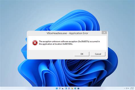 Fix Unknown Software Exception Xc D E