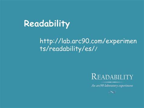 Readability Ppt