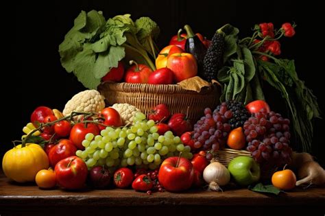 Premium Ai Image Fruits On Table Generative Ai