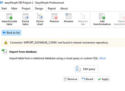 import parameters {dataconnectorname} {schema} {tablename
