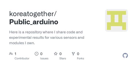 Github Koreatogetherpublicarduino Here Is A Repository Where I