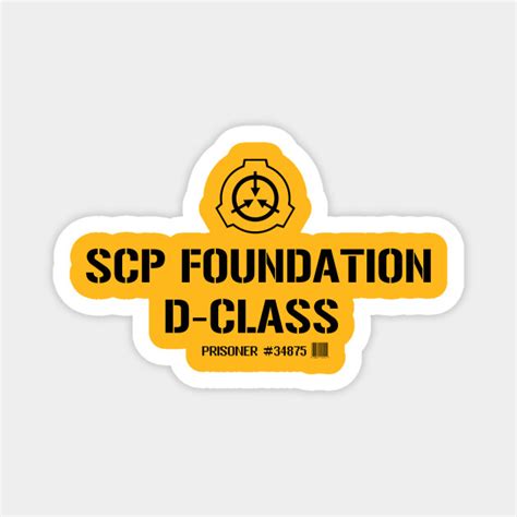 Scp Foundation D Class Prisoner Barcode Scp Magnet Teepublic