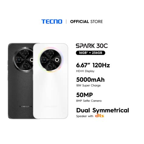 Tecno Spark 30c Smartphone 16gb Ram 256gb Rom 120hz Ip54 6 67 Display 5000mah Battery