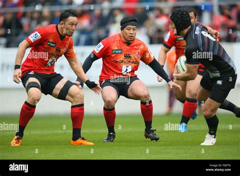 Toyota Stadium Aichi Japan 13th Feb 2016 L To R Yoshiya Hosoda Futoshi Mori Sunwolves