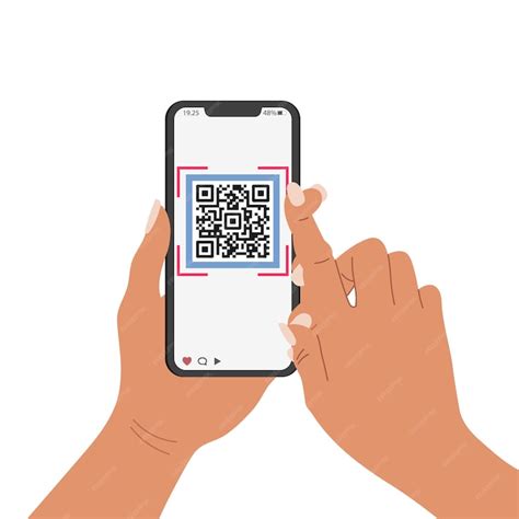 Premium Vector Qr Code Mobile Phone Scan On Screen Business And
