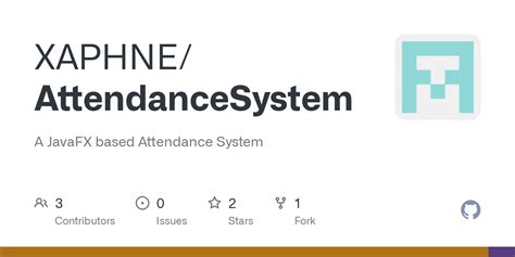 GitHub XAPHNE AttendanceSystem A JavaFX Based Attendance System