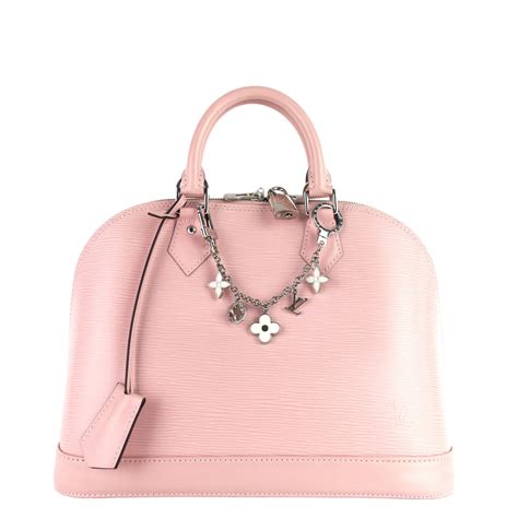 Louis Vuitton Pink Epi Leather Alma Pm With Charms I Miss You Vintage