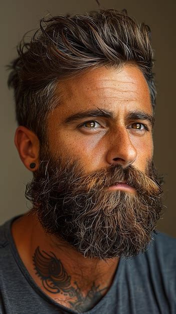 Premium Photo Man With Beard And Goatee