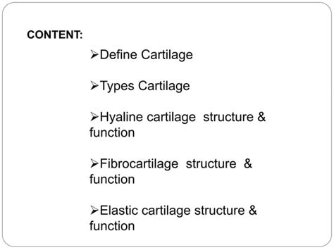 Cartilage Structure And Function Pptx
