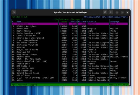 Command Line Internet Radio Player PyRadio Stable Released With Radio Browser Info