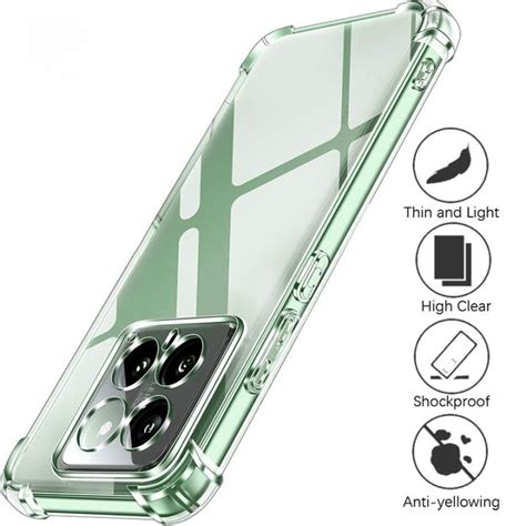 Xiaomi 14T 13T Pro 14TPro Redmi K60Ultra 5G Clear Soft TPU Case Four Corners Shockproof