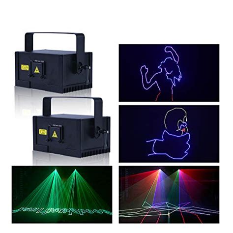 V Show 1W RGB LED Animation Laser Lights DMX 512 Laser Scanner Party