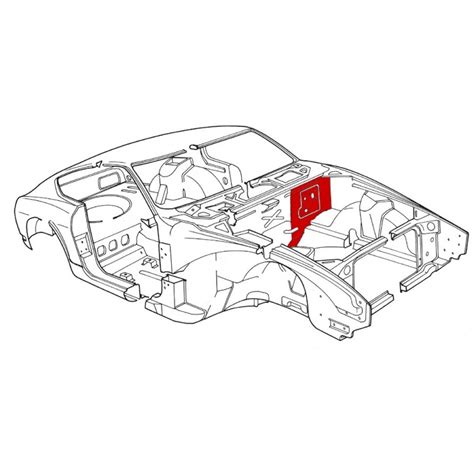 Firewall Repair Section Full Height Driver Side 240z