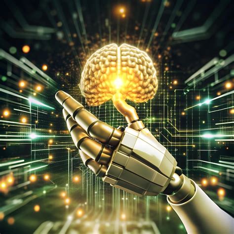 Robot Hand Pointing Computing Technology Internet Storage Network Premium Ai Generated Image