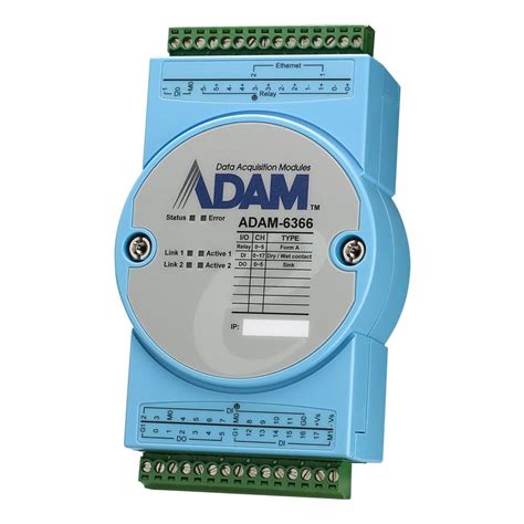 ADAM 6366 6 Relay 18DI 6DO IoT Modbus OPC UA Ethernet Remote I O Semaphore Systems