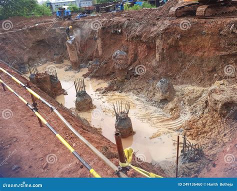 Pile Hacking Sri Lankan Site Editorial Image Image Of Trail Geology