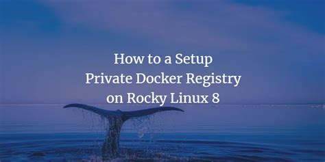 How To A Setup Private Docker Registry On Rocky Linux 8