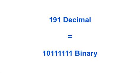 191 In Binary How To Convert 191 To Binary
