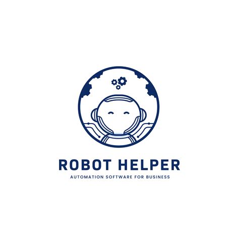 Robot Helper Automation Robot Assistant Logo Icon Mascot Modern