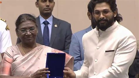 Allu Arjun Receives The National Film Award In Best Actor Category