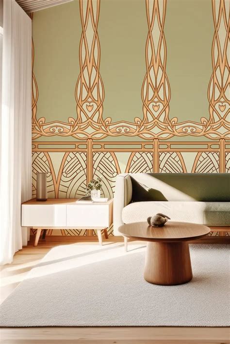 Art Nouveau Panel Premium Wallpaper Mural Wallism A Creative