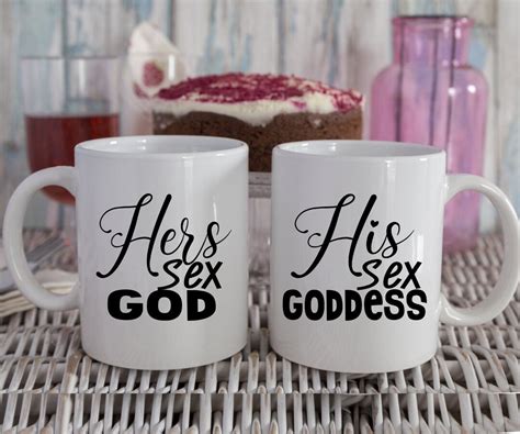 His Hers Mugs I Love Sex Couple Mug Set Valentine S Etsy