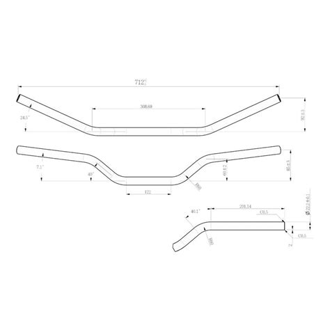 Guidon Racing Moto Technology Road Naked Regular Ø22mm bas orange