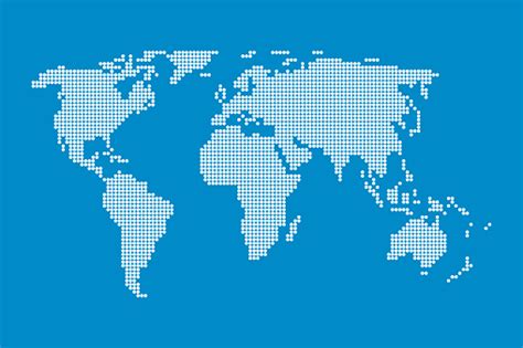 Dotted World Map Dots Globe World Map Global Geography Dotted Pattern