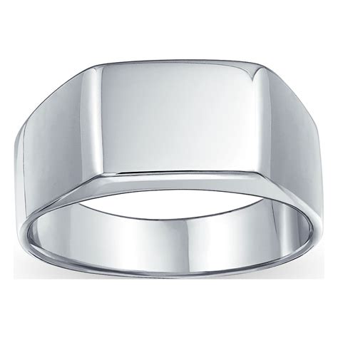 Solid 14k Yellow Gold Mens Engravable Signet Ring 156mm Size 10